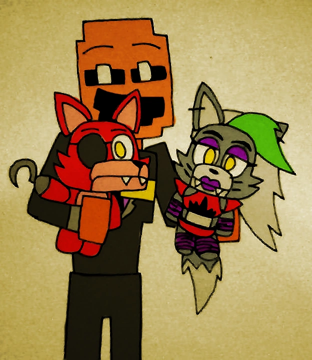 Here's Mr. Kennedy with his Foxy and Roxy plushies 🧡🦊🐺 | Fandom