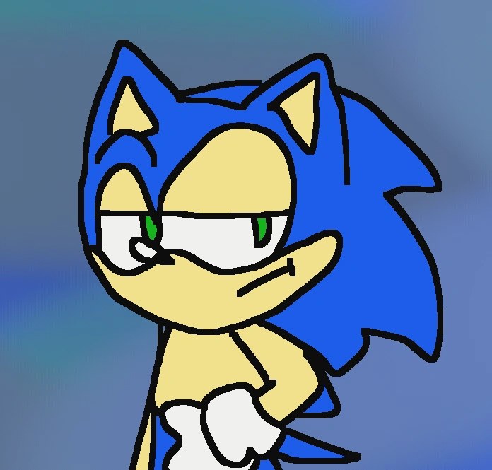 I drew a grumpy Classic Sonic | Fandom