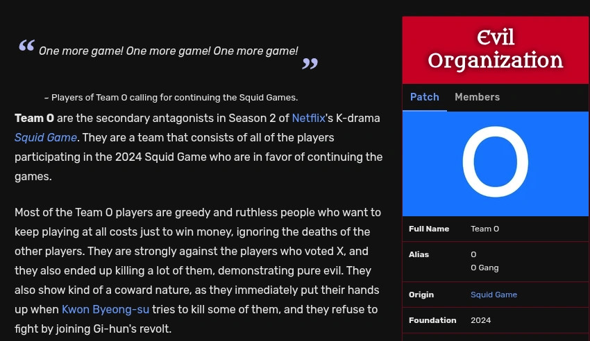 Its confirmed, team O, if you don't know already is confirmed evil ...