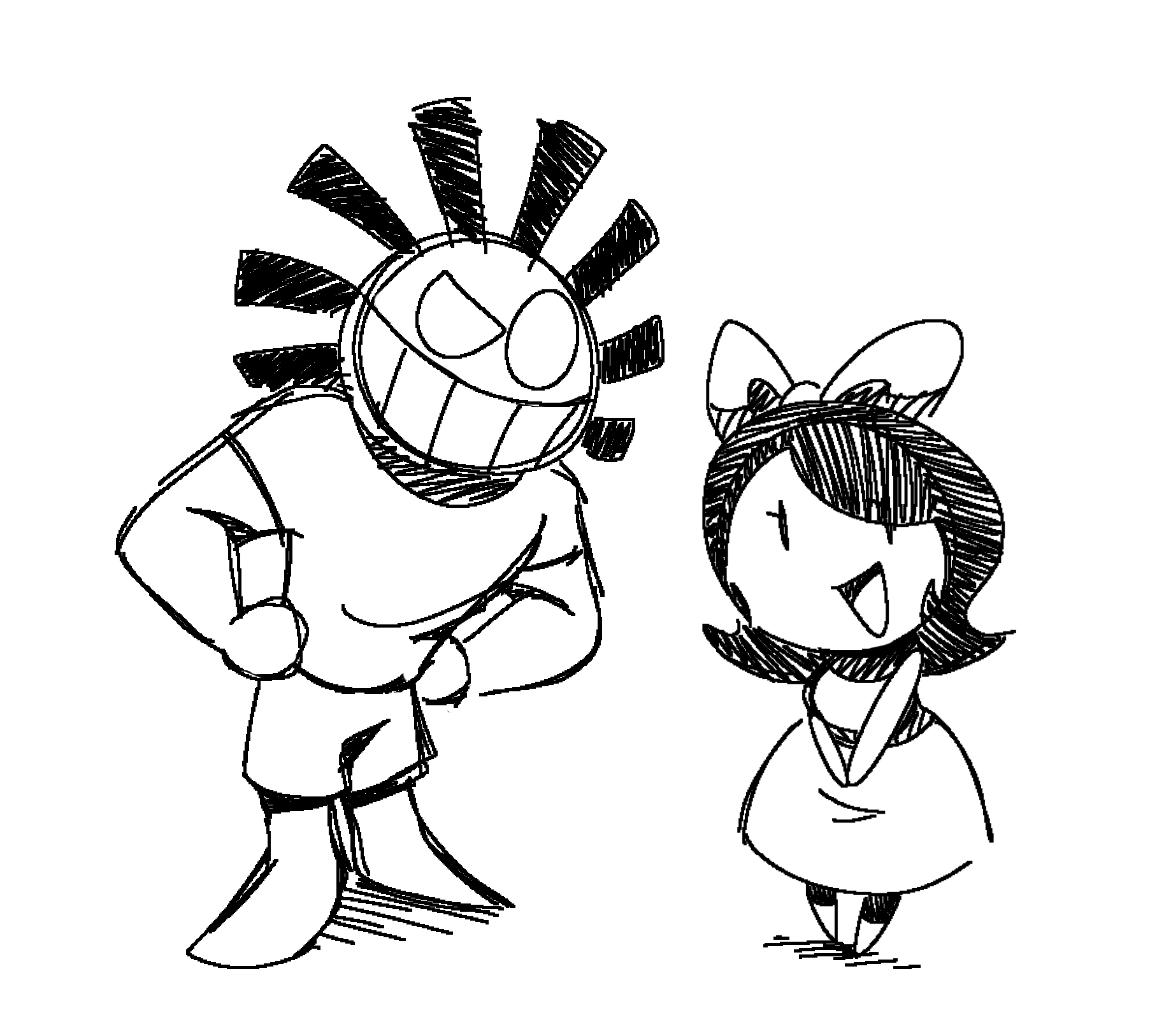 I sketched boy and girl from twinsomnia | Fandom