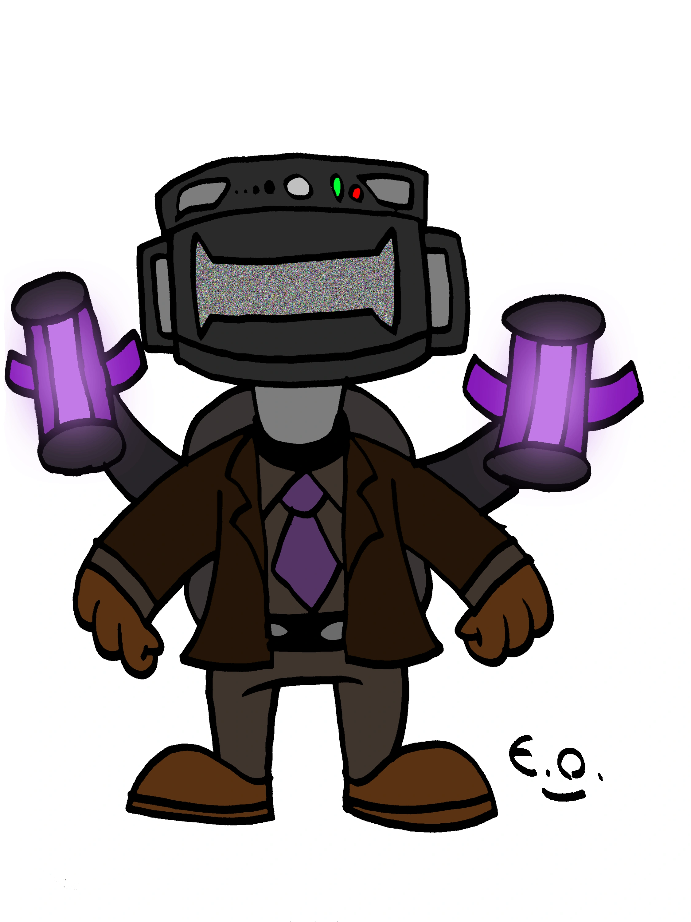 My drawing of Large TV Man/Polycephaly | Fandom