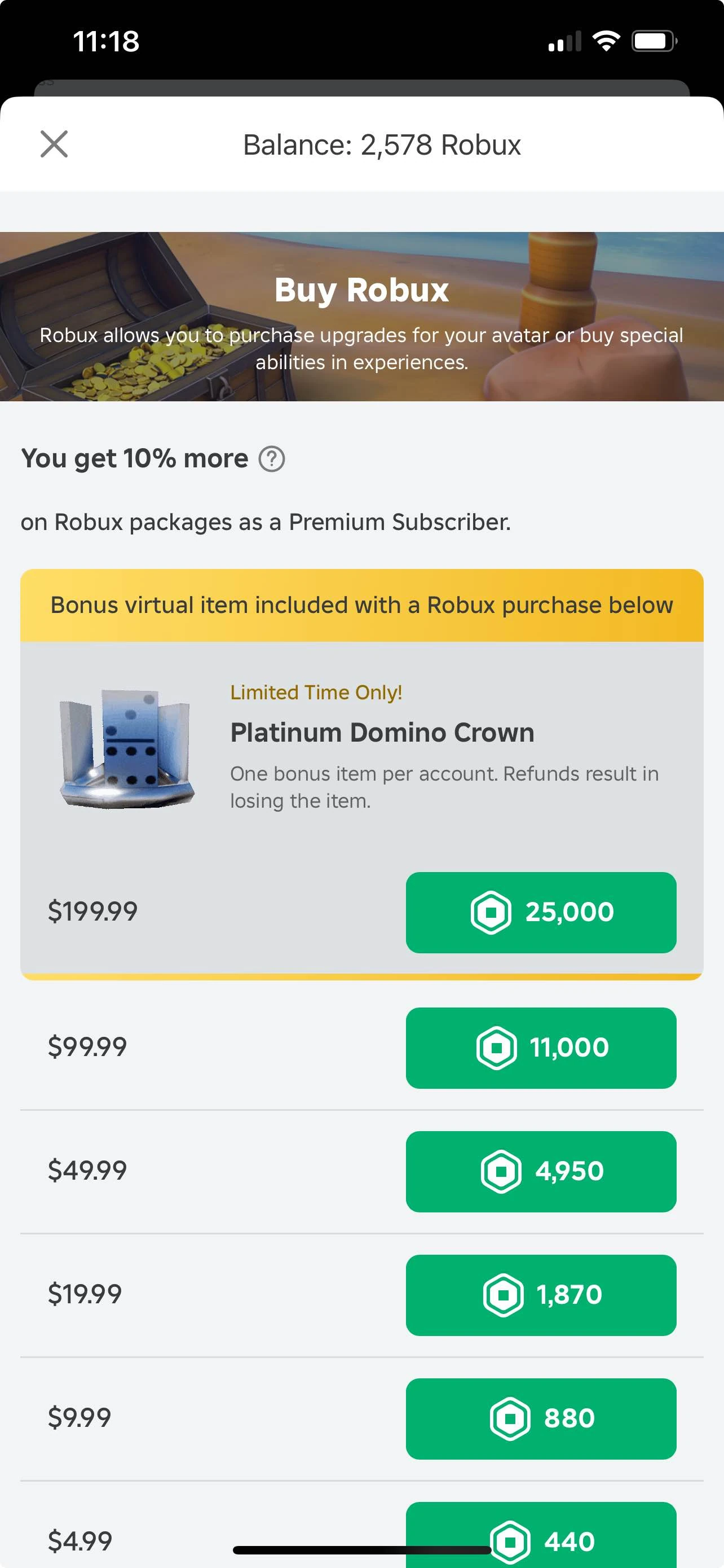 I got robux for Christmas Eve and my robux went from 708 to 2578 | Fandom