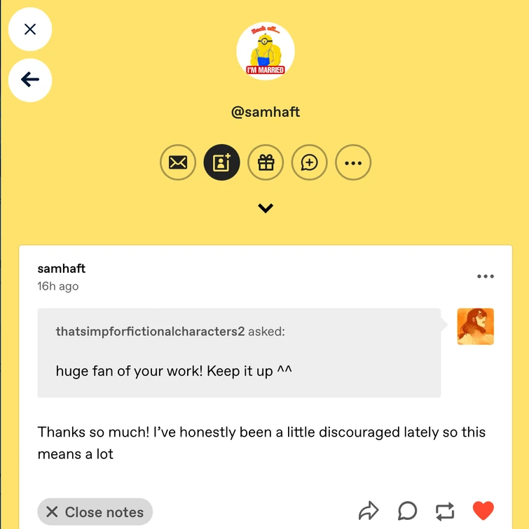 Haha I’ve speaken to Sam Haft (on Tumblr) | Fandom