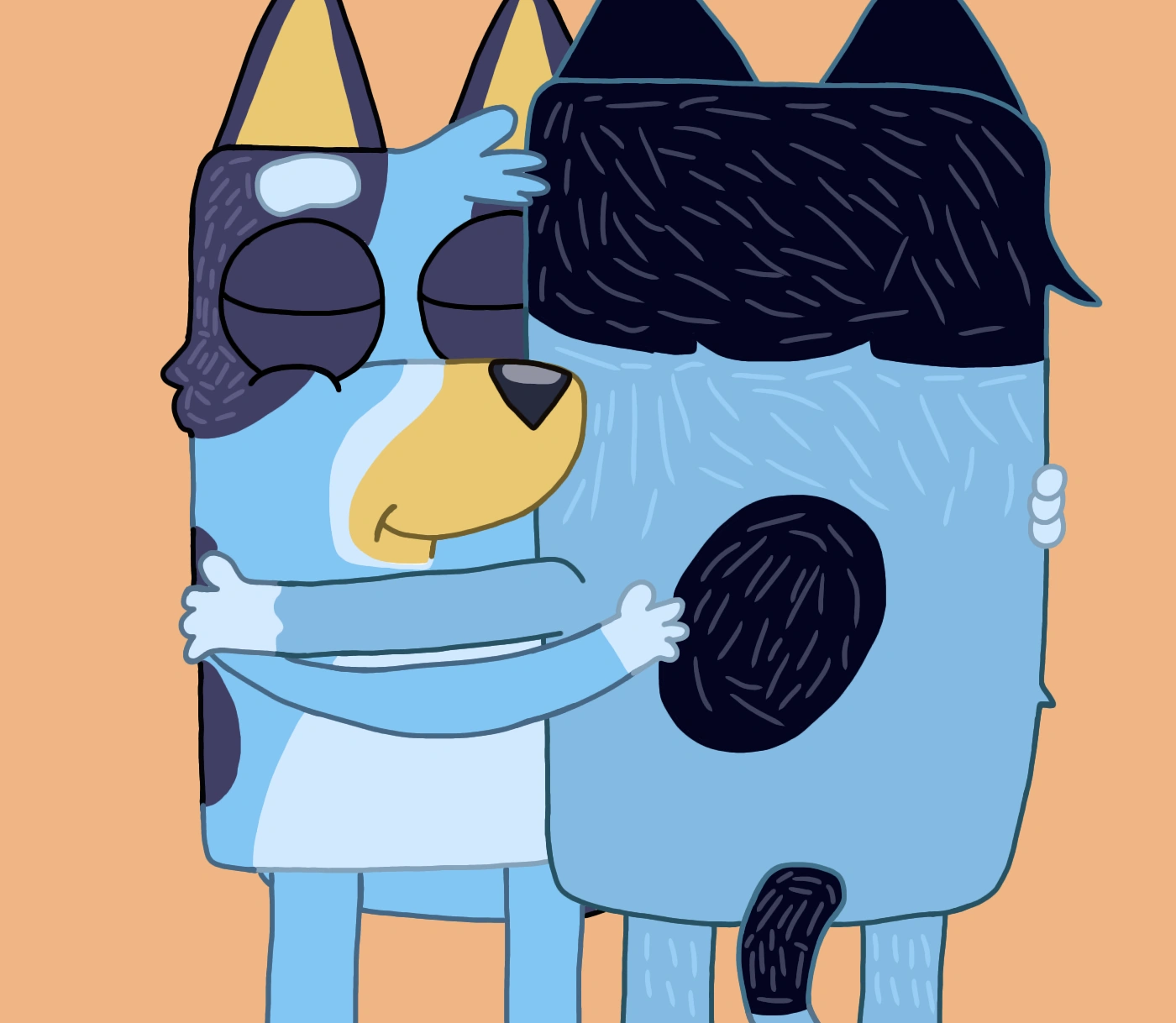 Bandit Hugging Bluey | Fandom