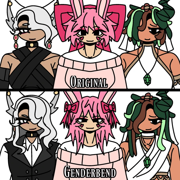 Wenda, Pinki, and Vineria genderbend | Fandom