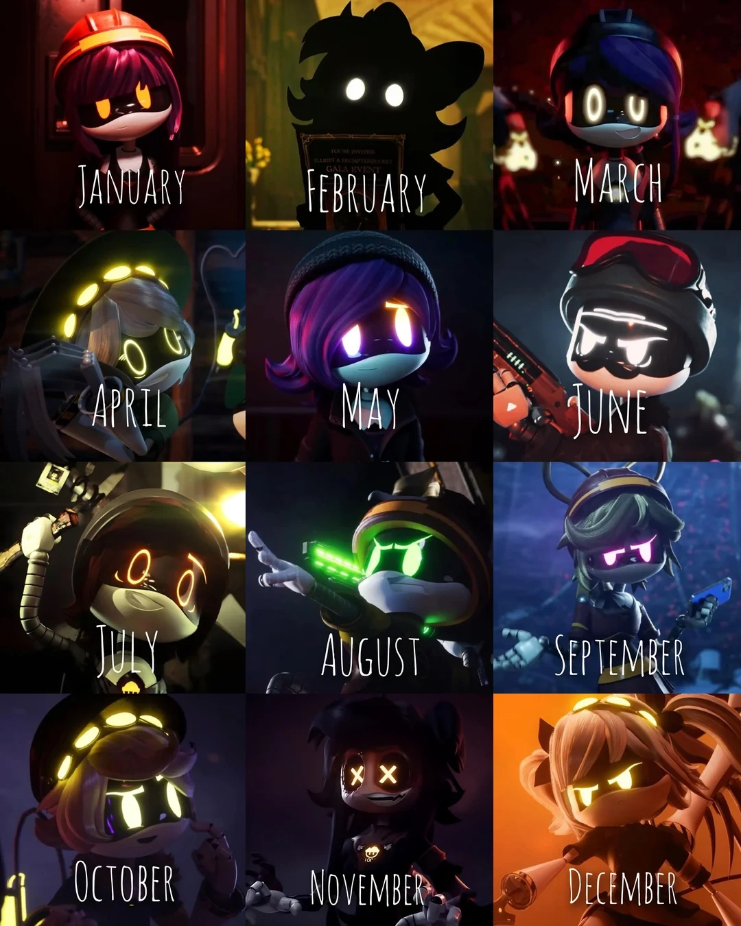 You birth month, your murder drones character. | Fandom