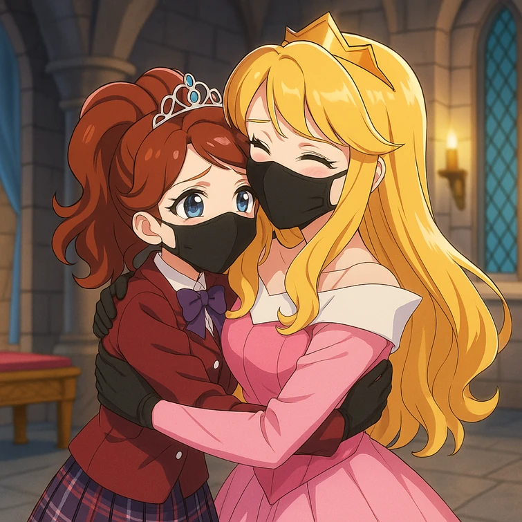 Masked Princess Sofia and Aurora Hugging | Fandom