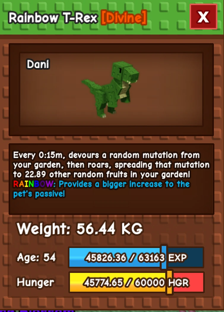 Rainbow Semi Godly Trex For Trade | Fandom