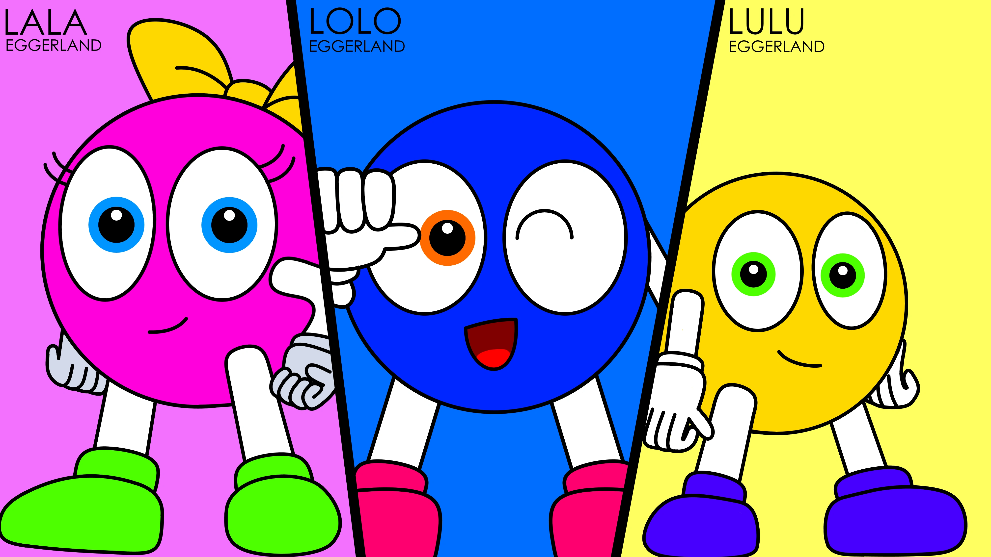 Here is Eggerland Characters. I Have Lolo, Lala and their son, Lulu ...
