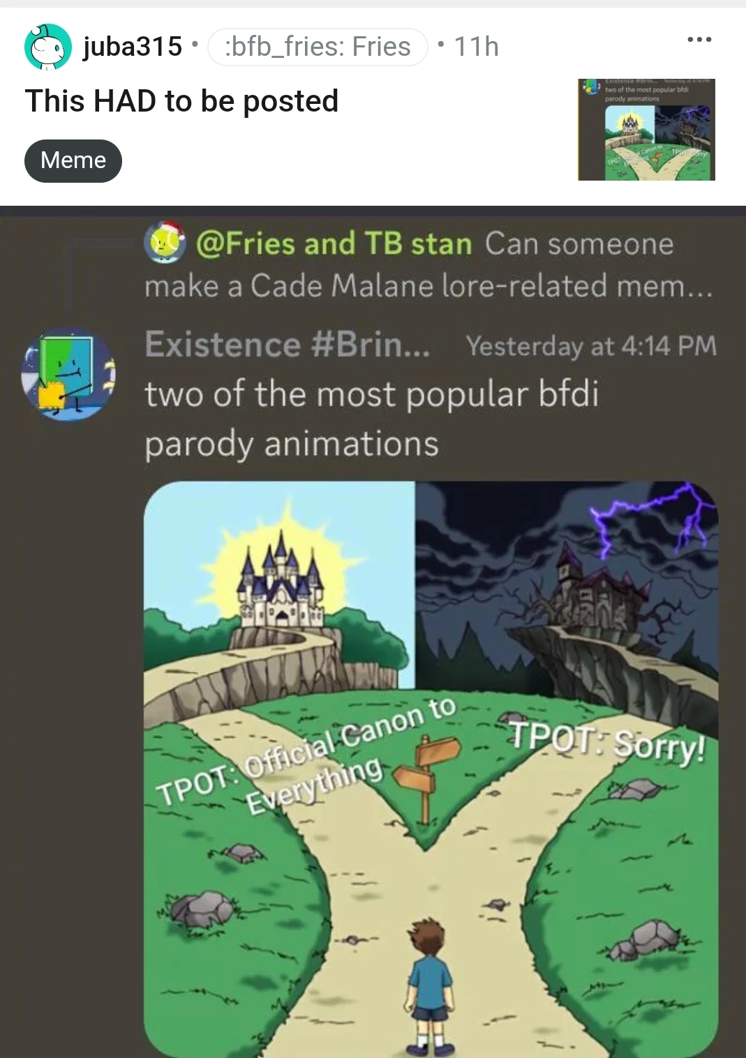 Yes i watch over the bfdi reddit now shut up 😡😡 | Fandom