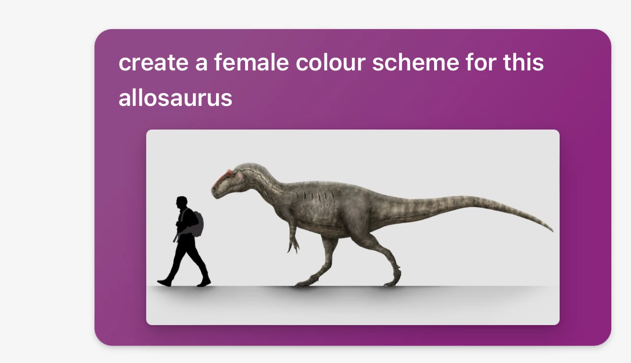 Dinopedia creates a female allosaurus colour scheme | Fandom