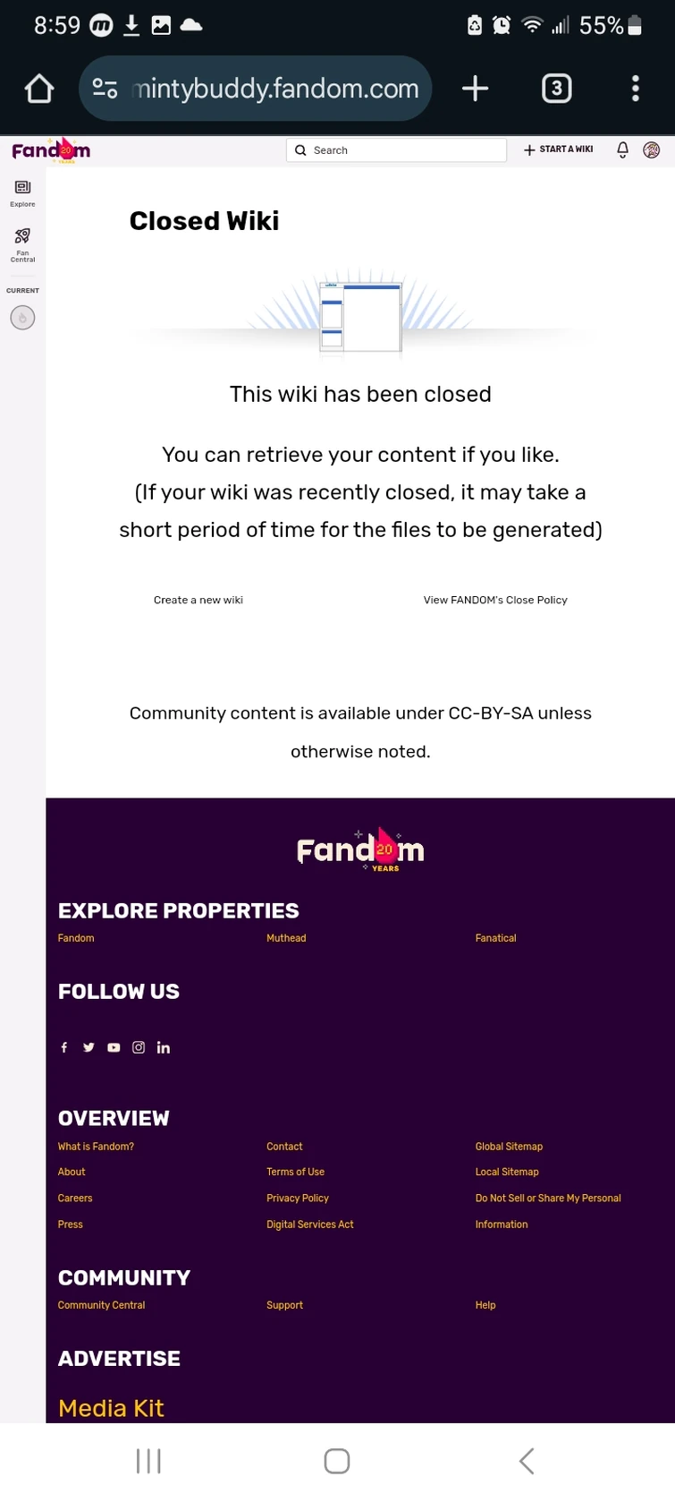 Oh no!!! My wiki got closed!!!! All my hard work on the wiki is gone ...