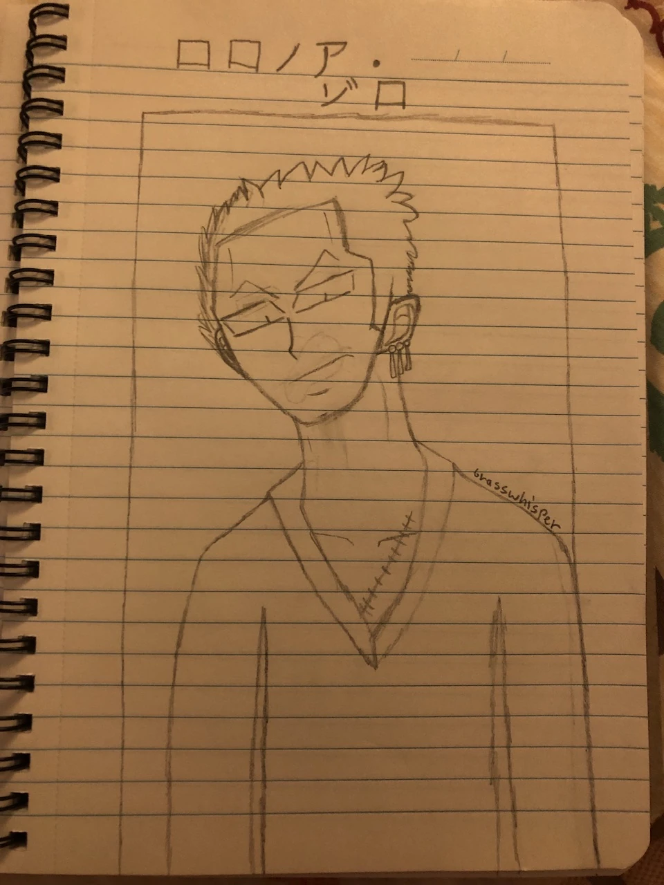 Finished drawing for the zoro art competition | Fandom