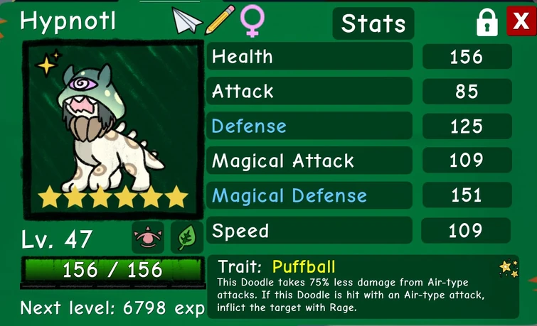 Doodlepedia Accurate Hypnotl (Bulky Annoying Parasite build) | Fandom