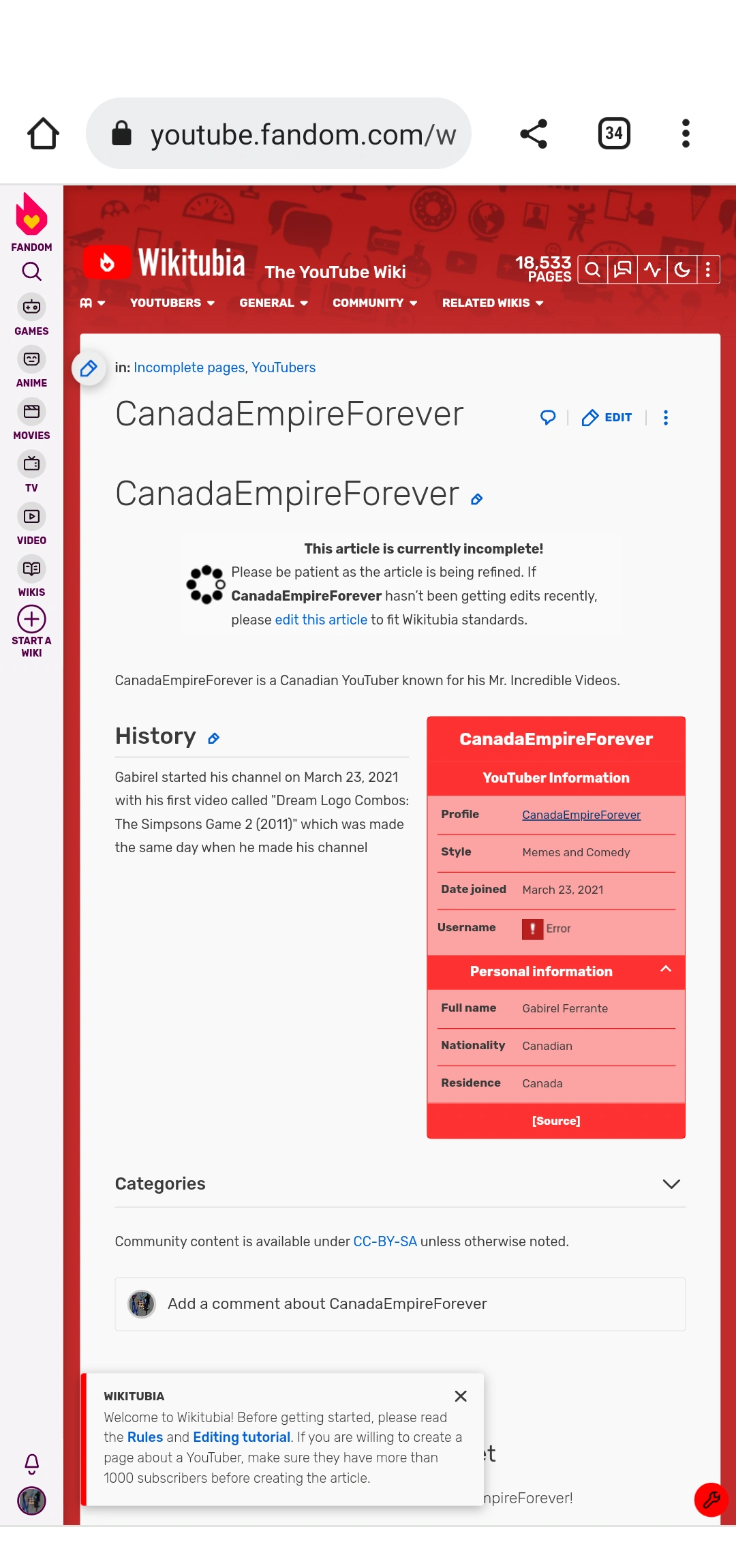 Help me with my article | Fandom