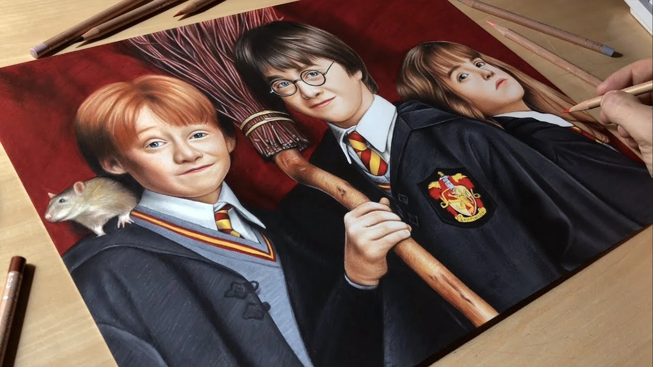 Drawing the Golden Trio | Fandom