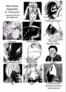 Shie Hassaikai meme: response to I love you | Fandom