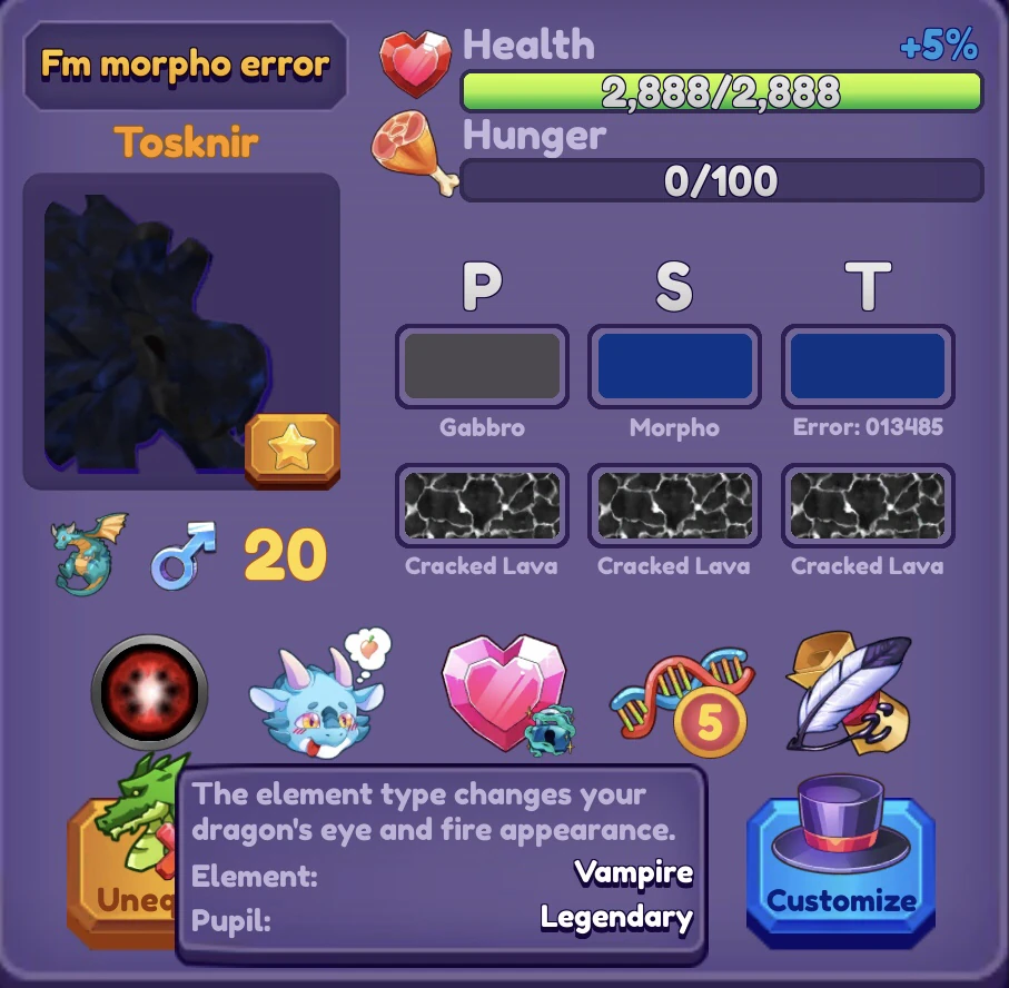 Repost, T/S a 1/3 morpho error fm leg eye Tosknir | Fandom