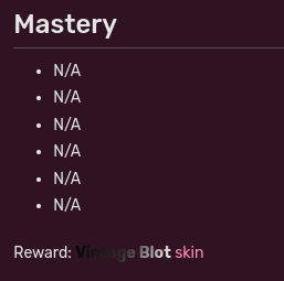 *stares at the empty mastery slot in Blot's page* | Fandom