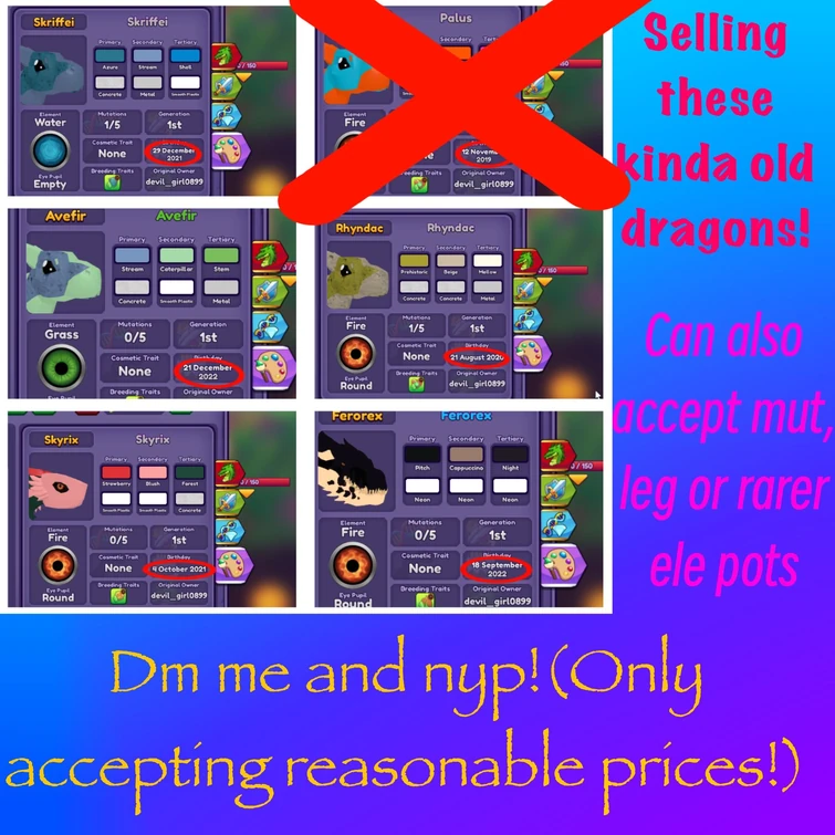 T/S some ele pots, buying astro pot for 20-25mil, lf dragons bane eggs ...