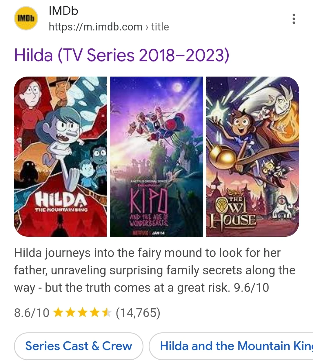 Hey, Hilda has the same stars as toh, but toh has more people... | Fandom