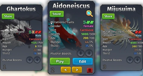Selling these Double red and mutation creatures |•Read First Before ...