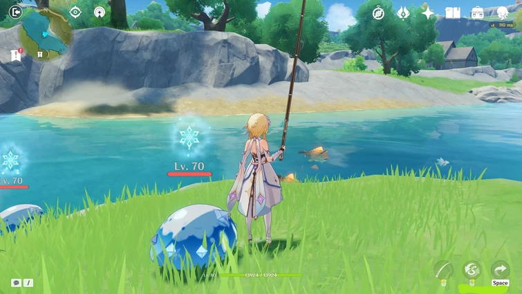 Cryo Slimes want to fish too :( | Fandom