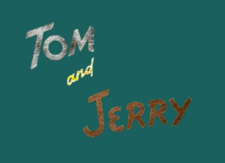 Funny texture overlay logo inscription from Tom and Jerry 1940 in the ...