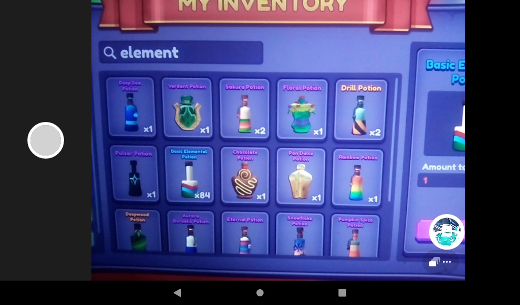 Fun Fact!:If you enter 'ele or element' in the pots tab of your ...