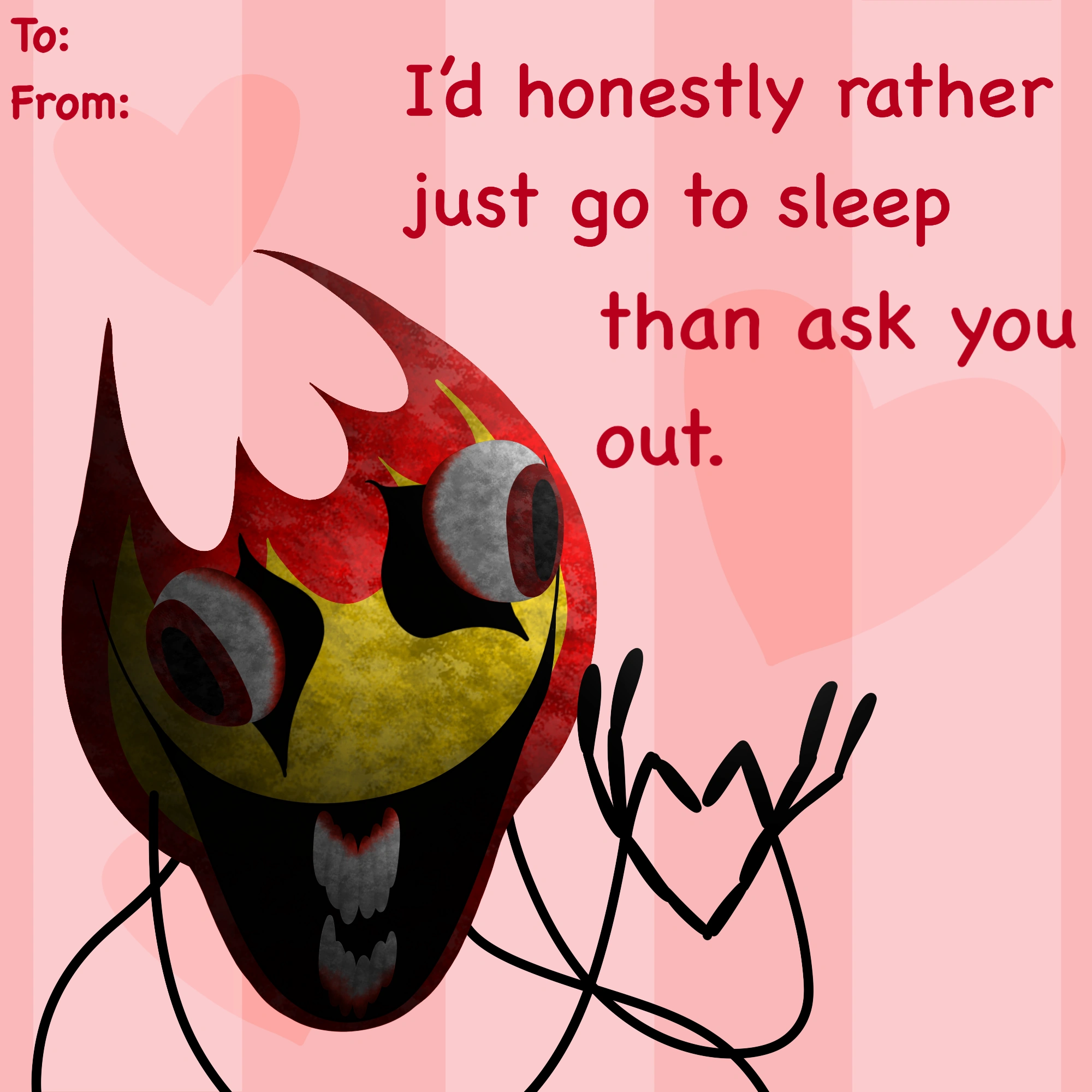 It’s February, so here’s a Valentine’s Day card themed after FF