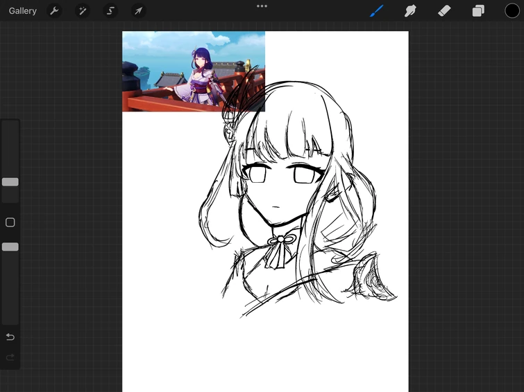 raiden sketch i’m still working on | Fandom