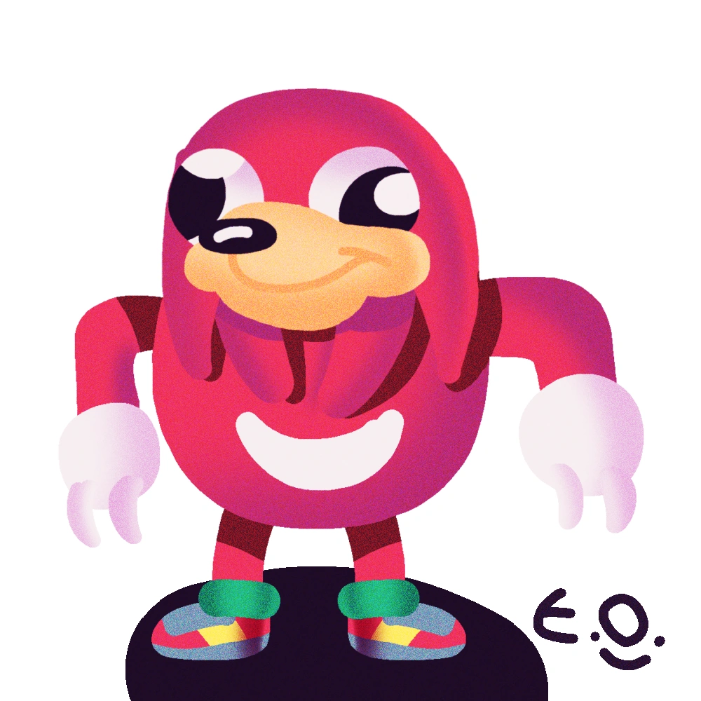 My drawing of Classic Ugandan Knuckles | Fandom