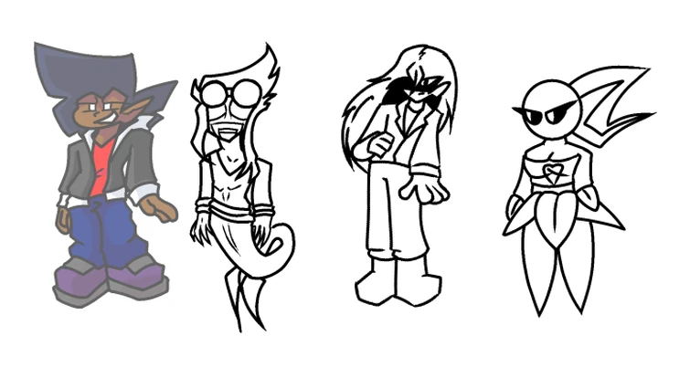 most of this was scrapped but here's the lineart for the last 3 | Fandom