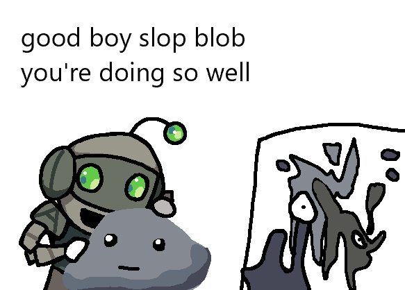 idk uhh the AI Dudes. Alex and Slop-Blob | Fandom