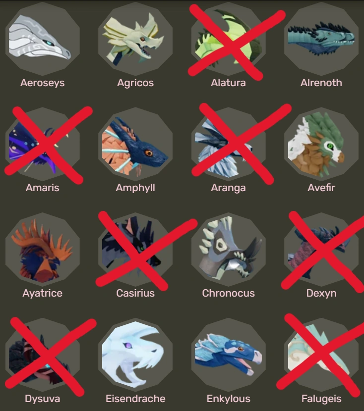 (QUICK!!) LF: FM LEG COLOR DRAGONS I DON'T HAVE and 2 LEG COLOR POTIONS ...