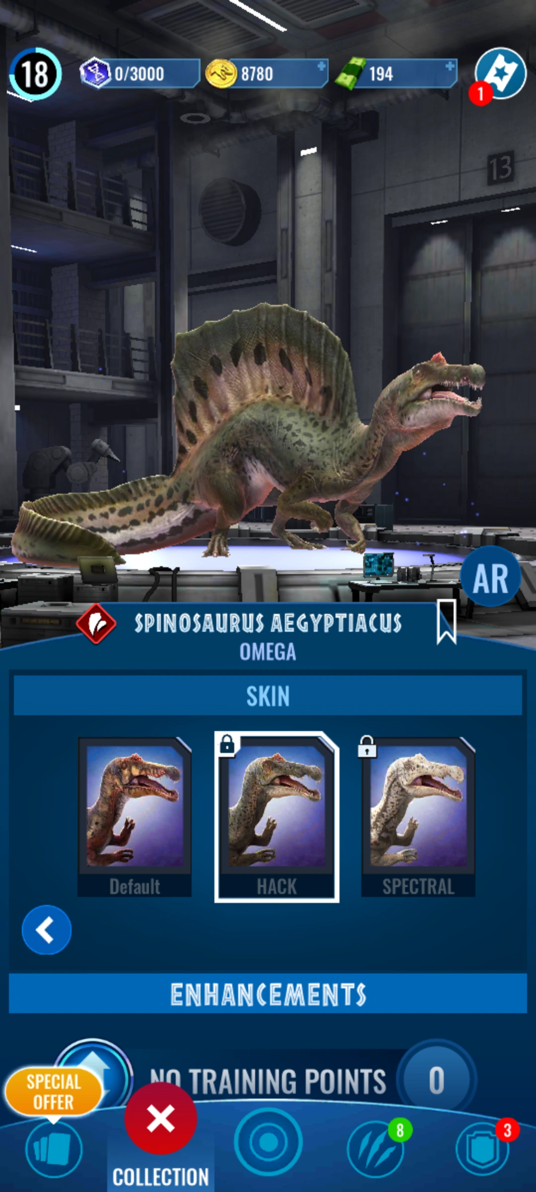 i found Jurassic World Rebirth Spinosaurus in JWA | Fandom