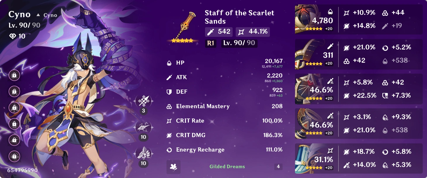 100 crit rate Cyno on the dot | Fandom