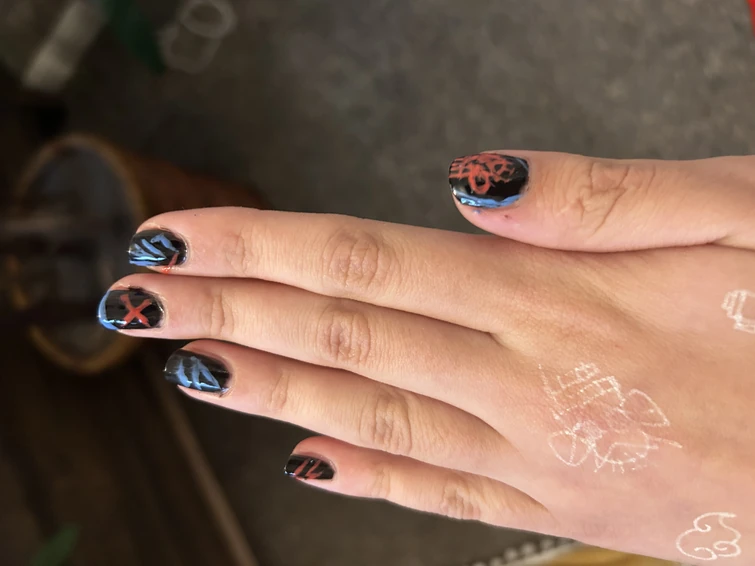 Jinx inspired nails | Fandom