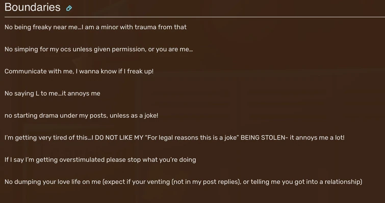 Okay freak any other boundaries I have set in the past | Fandom