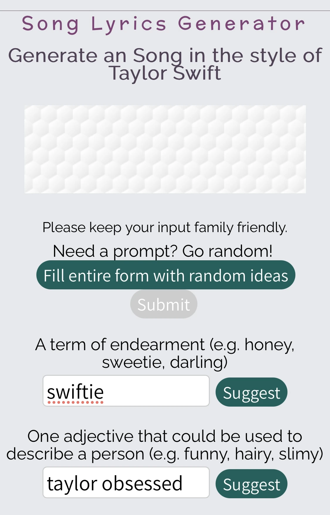 song lyric generator | Fandom