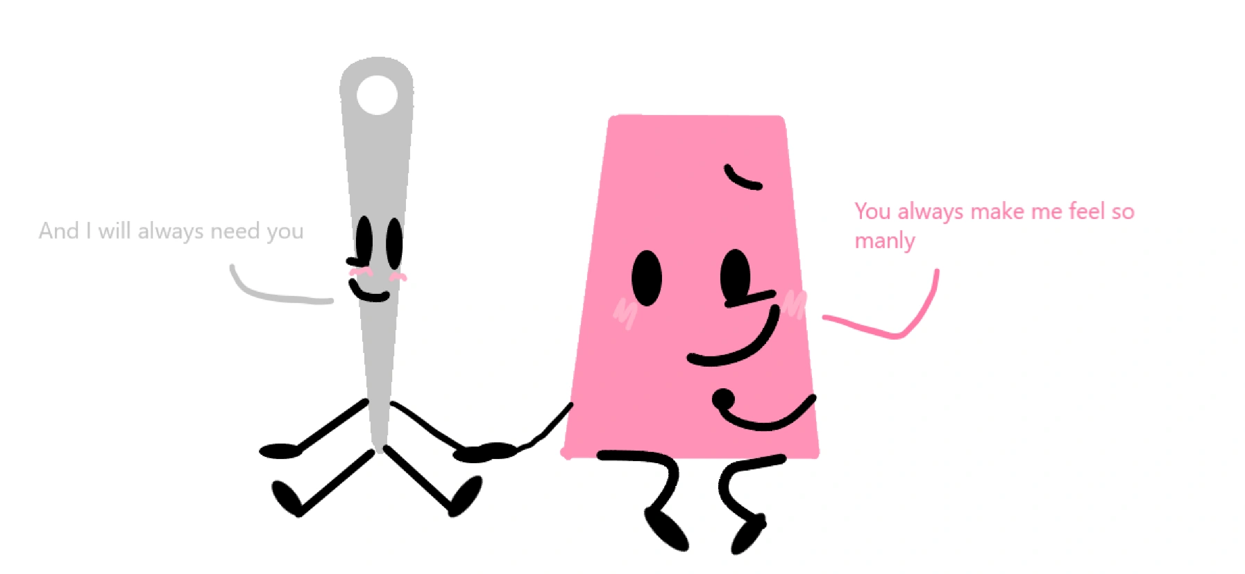 Okay, I gonna show the cringe ship art of two CHARACTERS that I don't ...