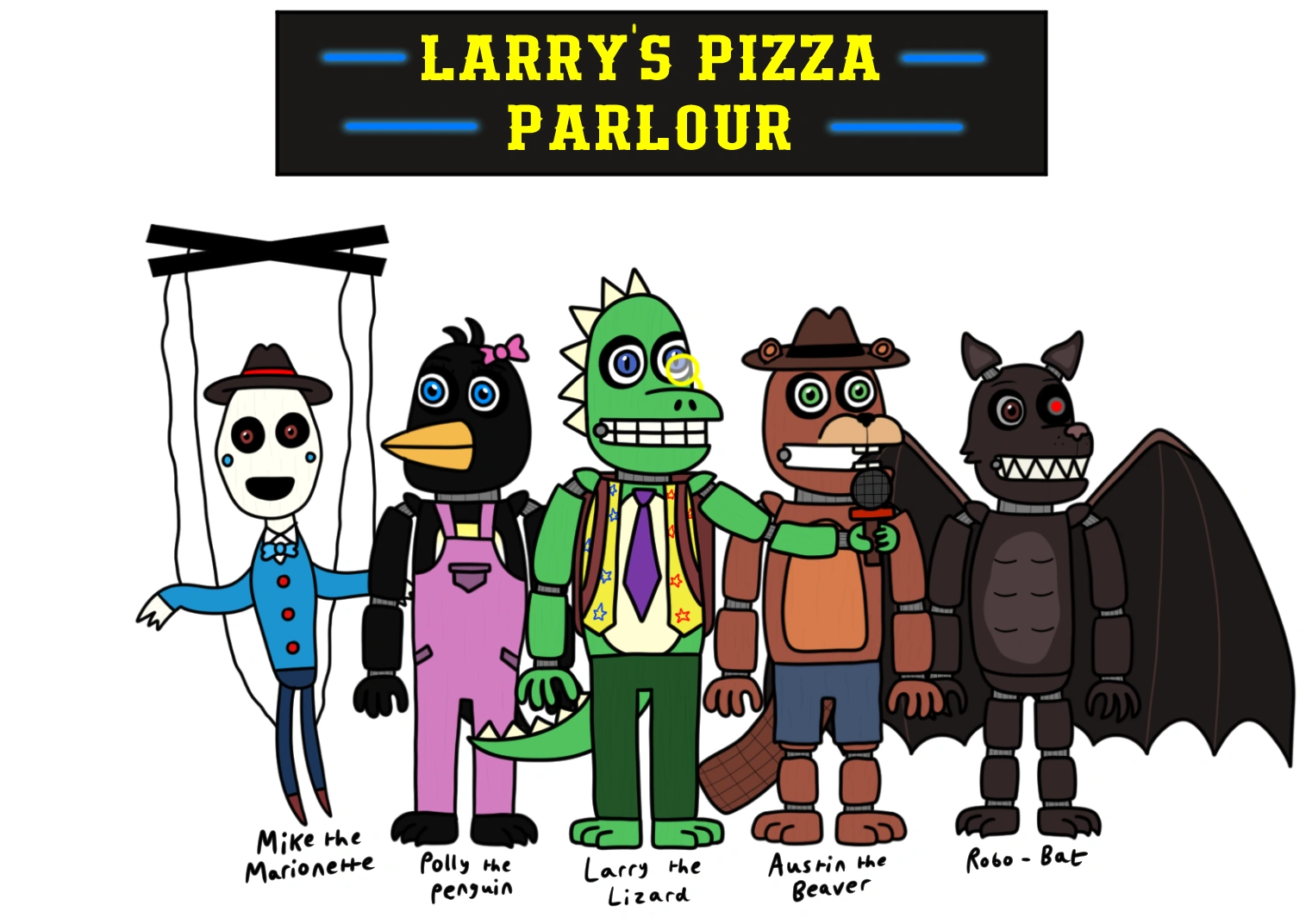 So, here's some art relating to my original animatronics | Fandom
