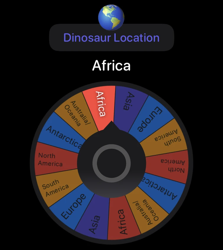 A random Dinosaur generator wheel I made | Fandom