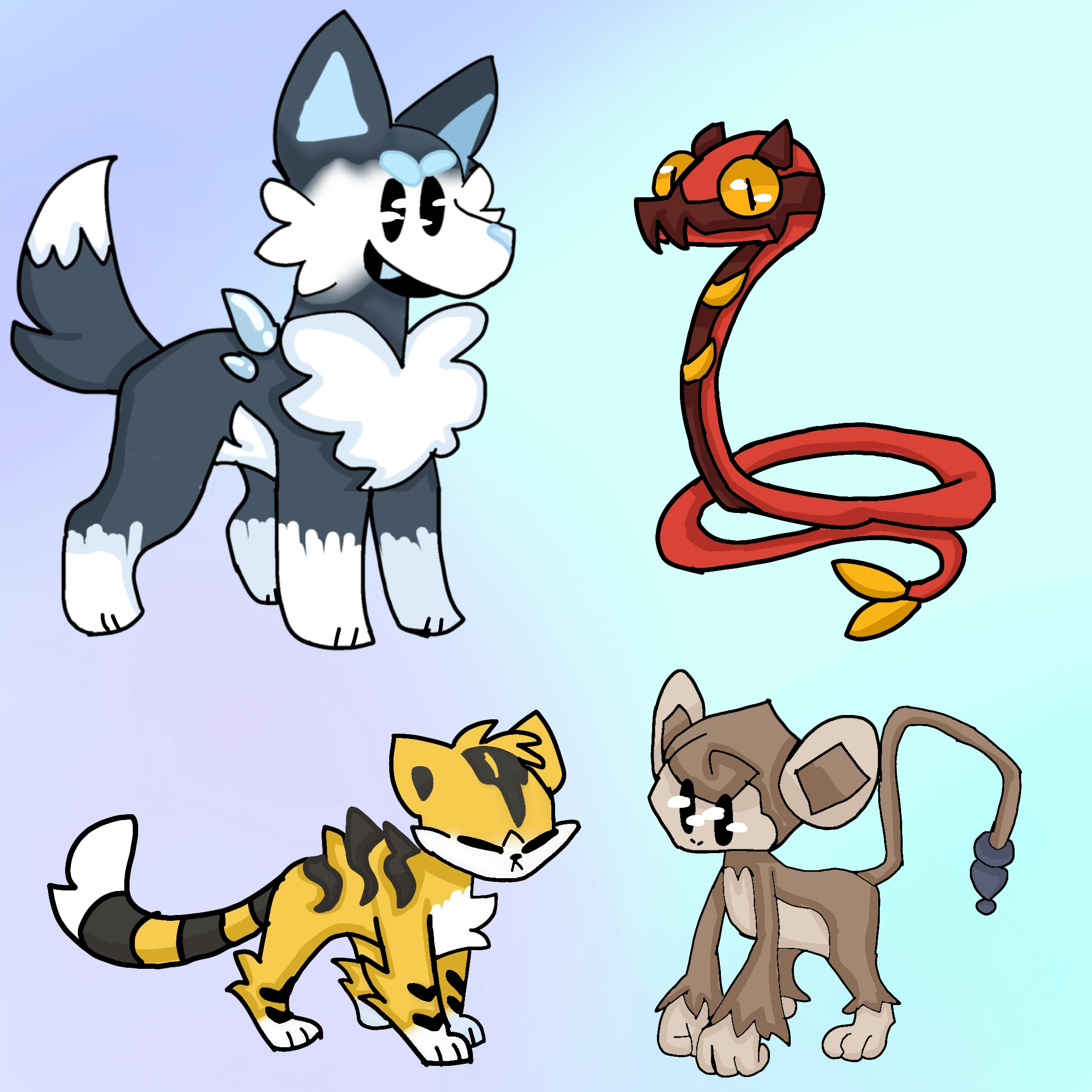 hmm yes, the four starters | Fandom