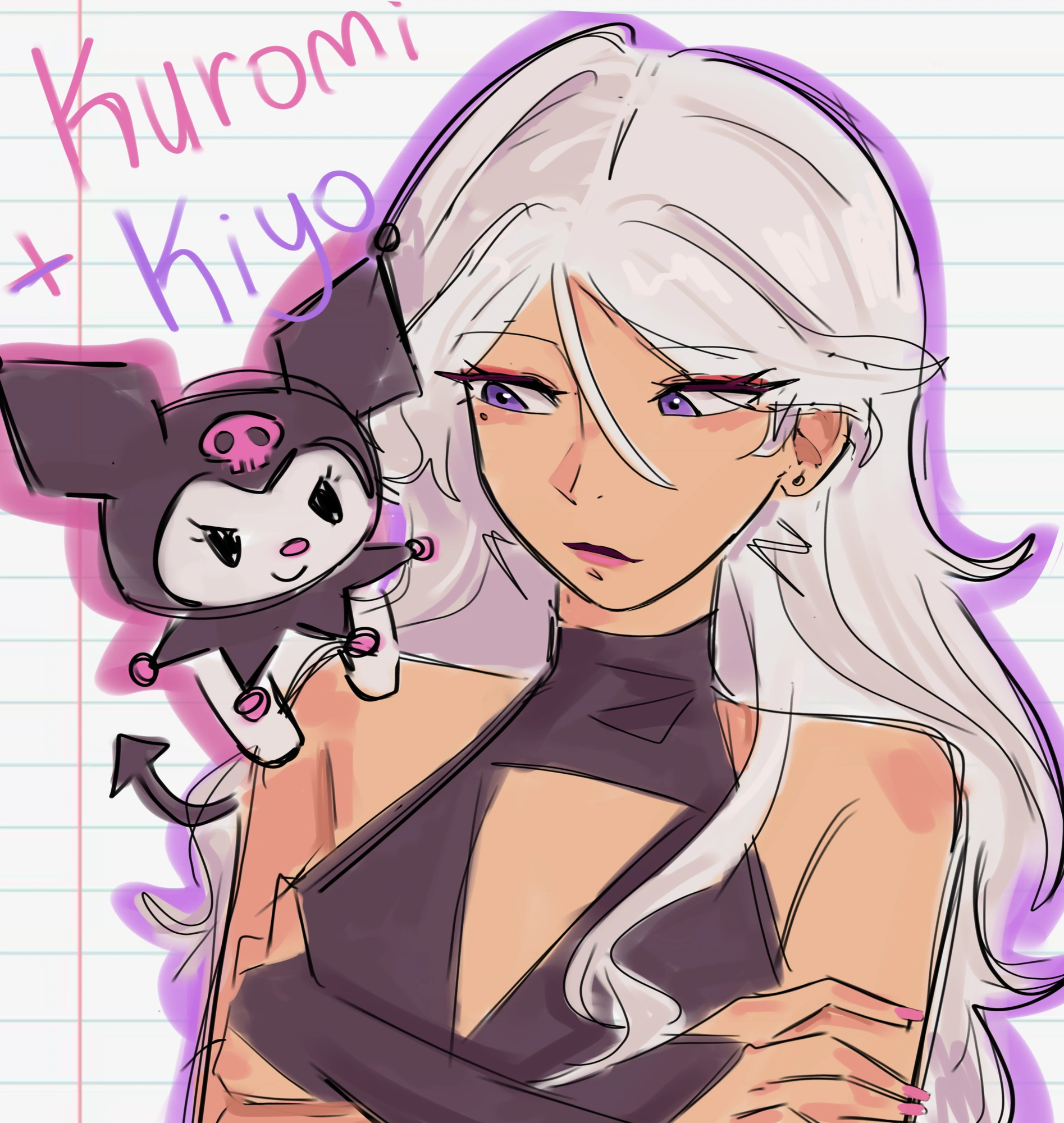 kuromi and kiyo!! (sanrio collab ( ‿ ) ) | Fandom