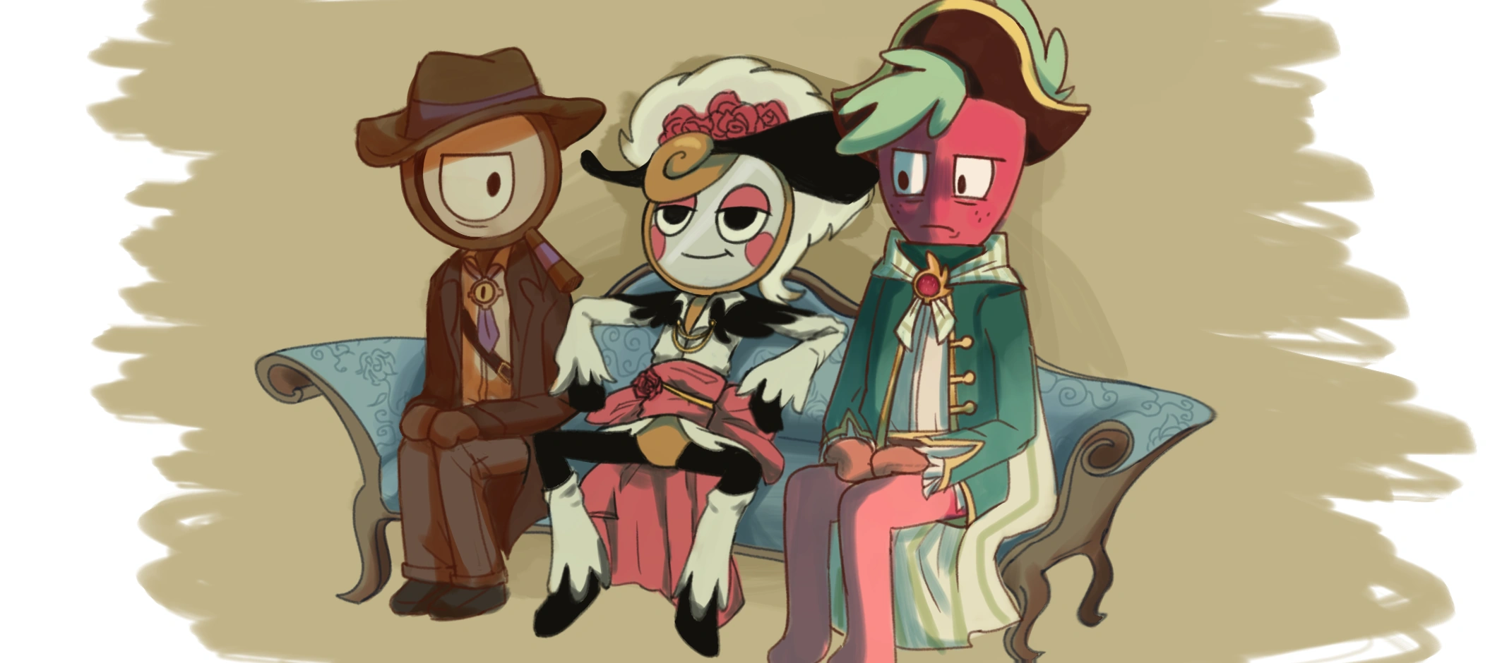 Finished fanart, Ichor island AU Rodger Glisten & Sprout sitting on a ...