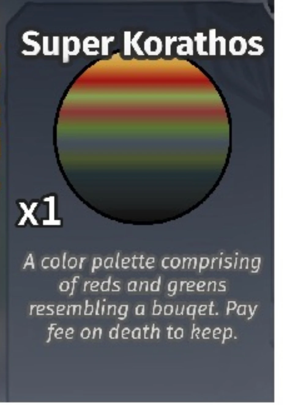 Auctioning super korathos palette | Fandom