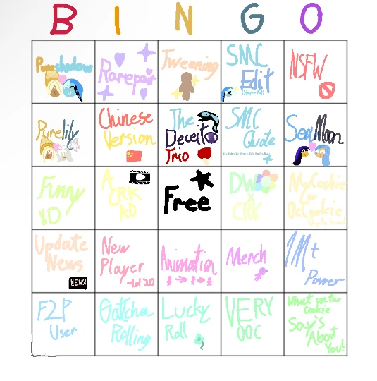 CRK BINGO BOARD! | Fandom
