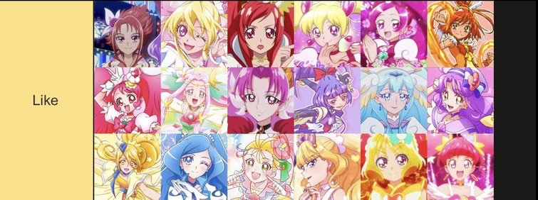 An updated Pretty Cure tierlist. | Fandom
