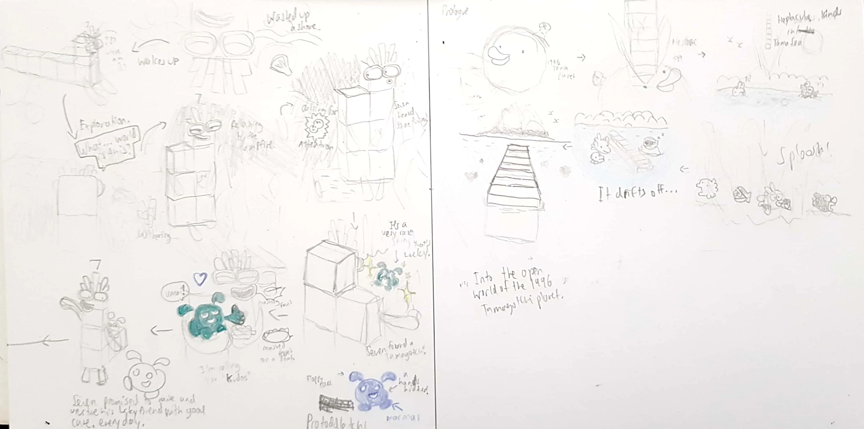 (FANMADE) Drawings depicting the origins of Kudos, a shiny Weeptchi ...